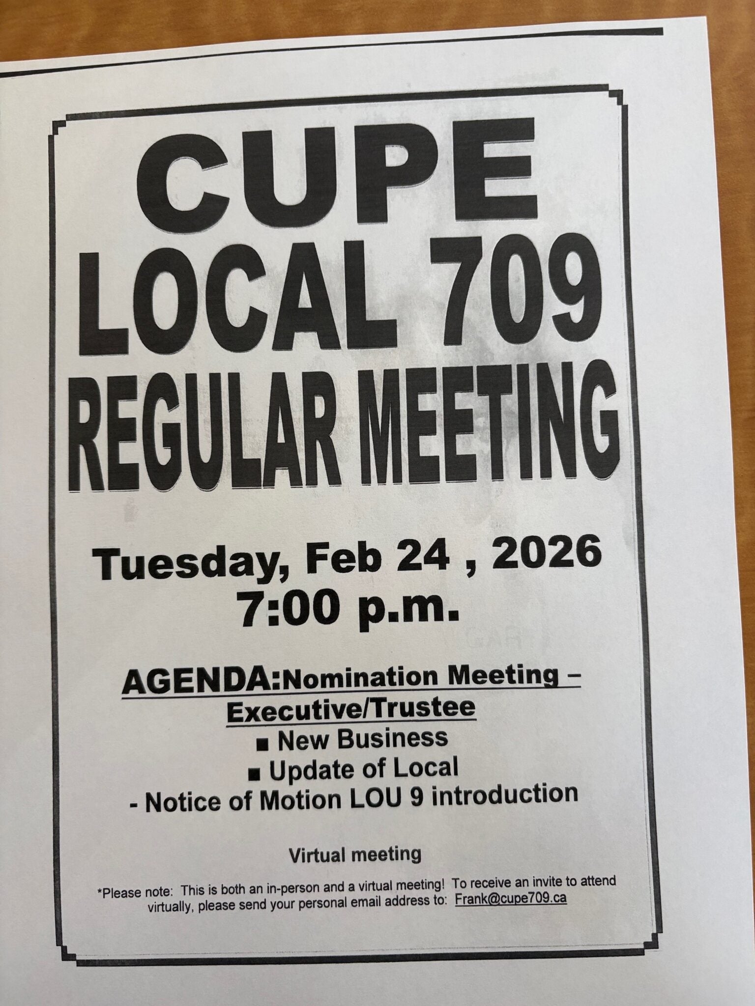 CUPE 709 – Calgary Civic Foremen's Union